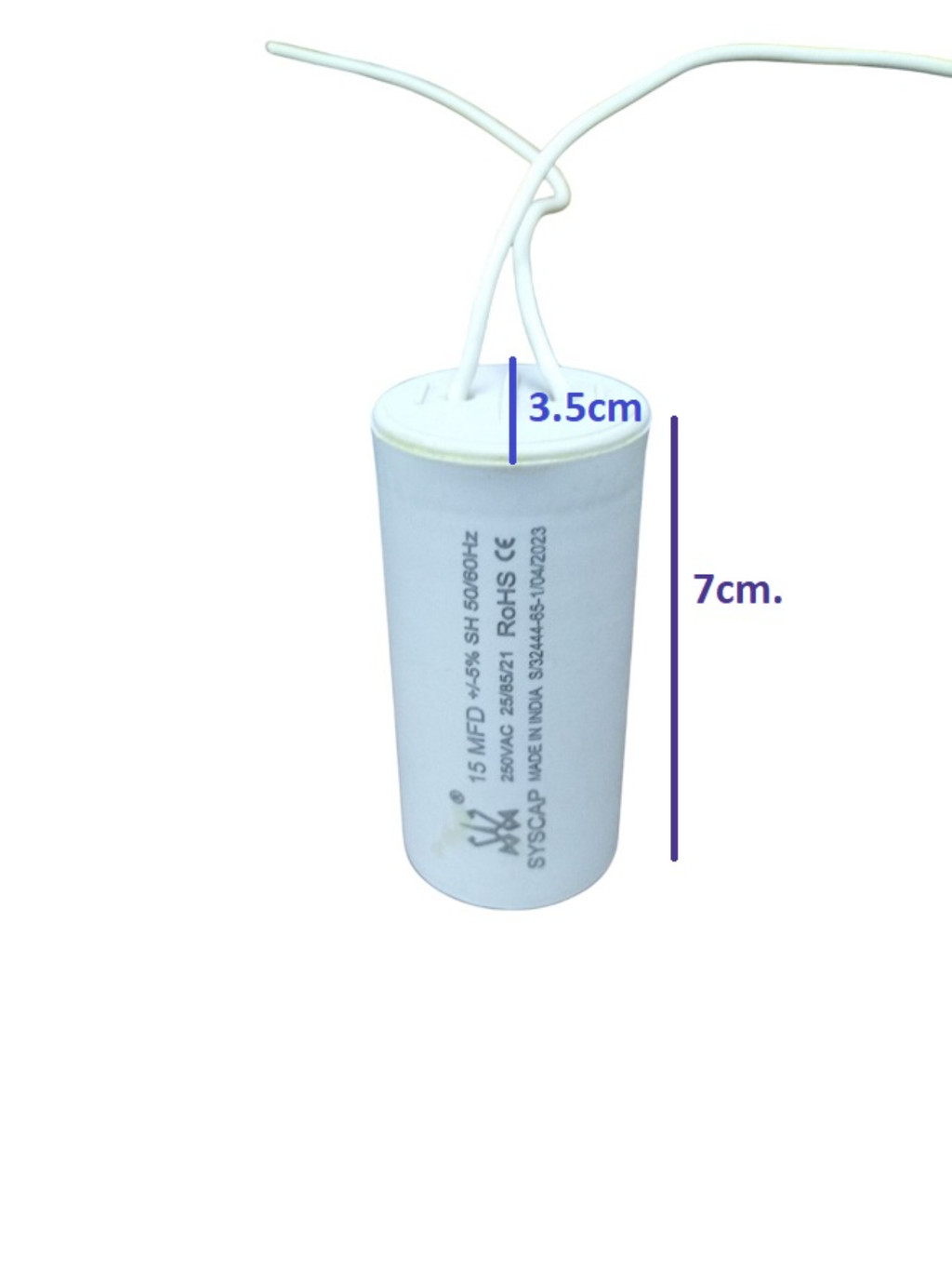 Motor Running Capacitor 15MFD 250 VAC, SYSCAP | Shopee Malaysia