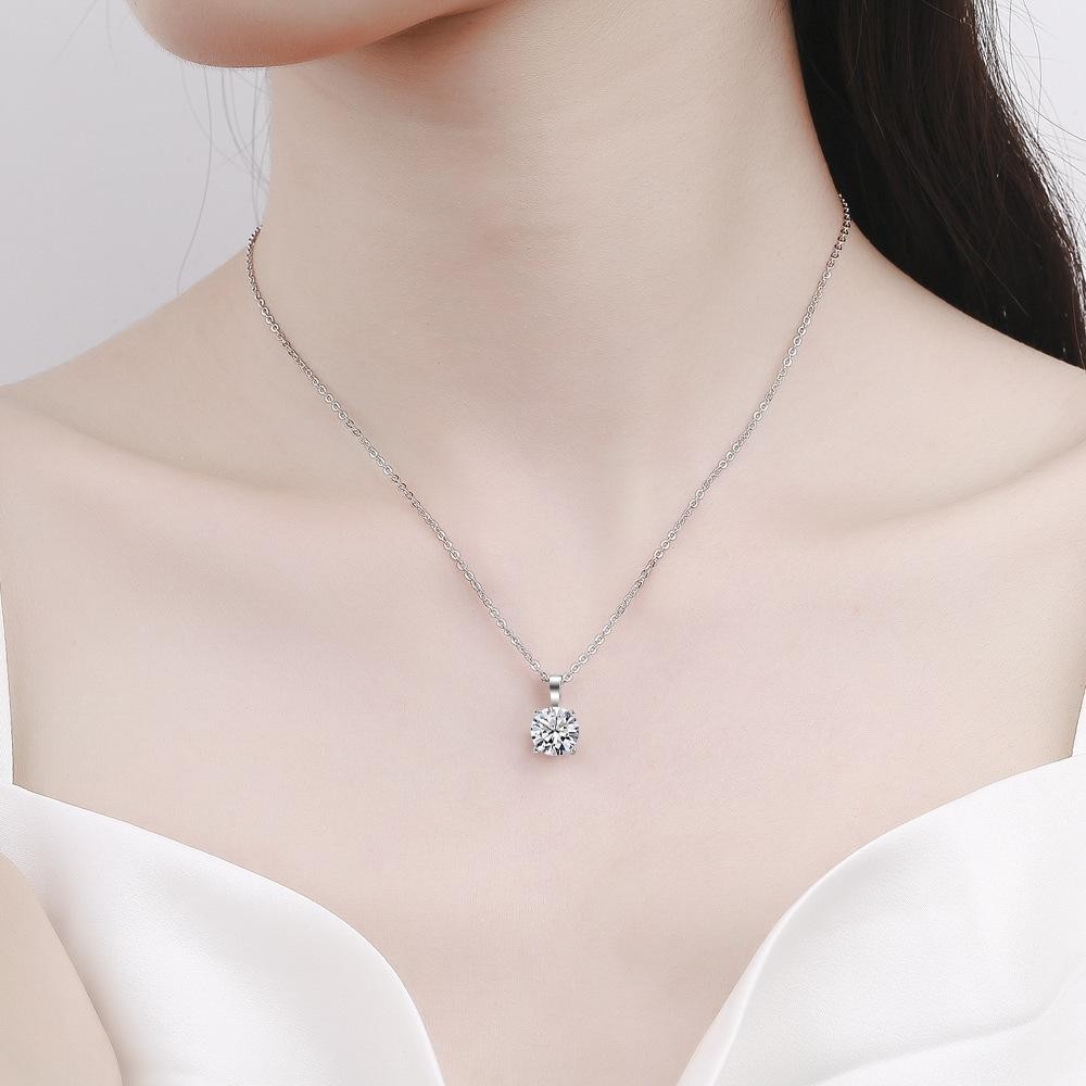 Three Sizes of Exquisite Diamond Pendants 18k Gold Plated kalung emas ...