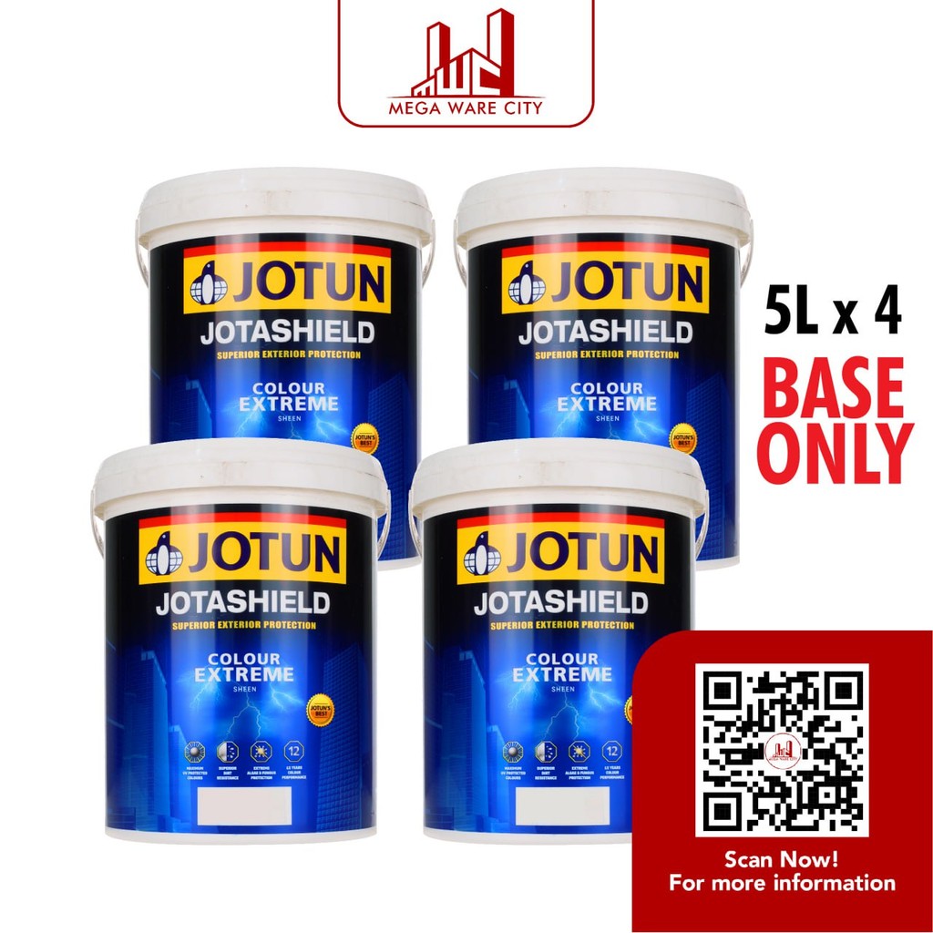JOTUN Jotashield Colour Extreme Base Only 5L (4 Units/Box) Anti Algae ...