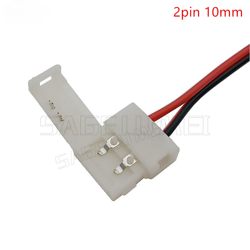 5pcs 2pin 8mm 10mm 3pin 4pin 5pin 6pin led connector cable Free Welding ...