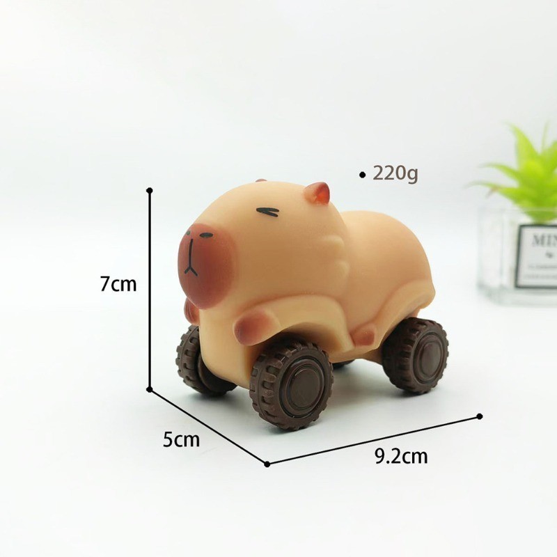 Creative Cartoon Capybara Pulling Car with Wheel Sand Gliding Kapybala ...