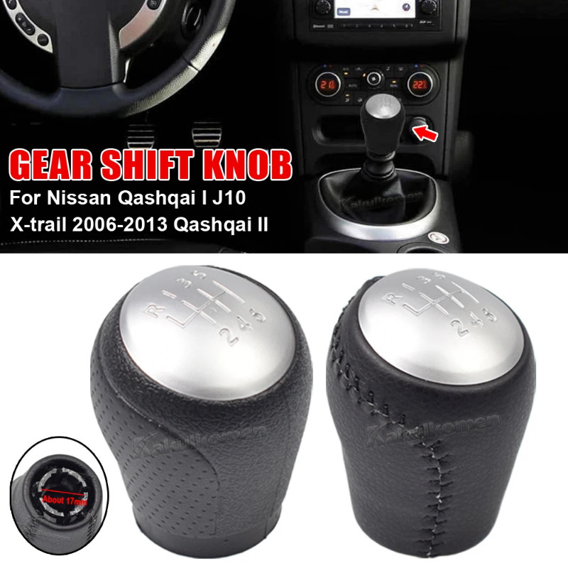 6 Speed Auto Car Gear Shift Knobs For NISSAN QASHQAI I QASHQAI II QASHQAI J10 X-trail 2006 2007 ...