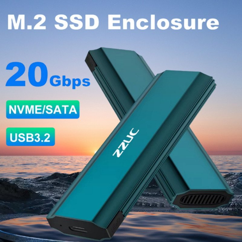 External Enclosure SSD M2 NVMeTo USB C 3.2 Gen2 20Gbps NVMe PCIe 6Gbps ...