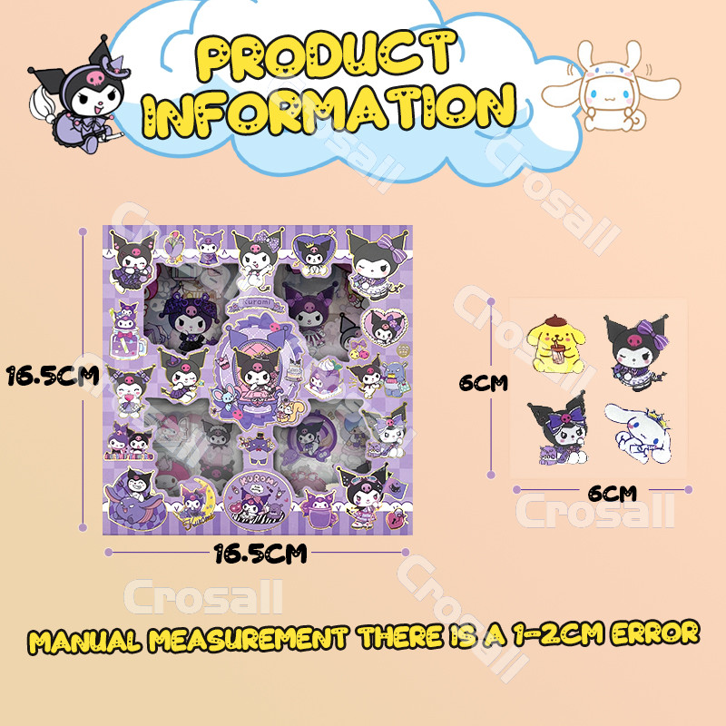 【100Pcs】Sanrio Kuromi Sticker 100pcs Cute Set DIY Gift Box Cinnamoroll ...