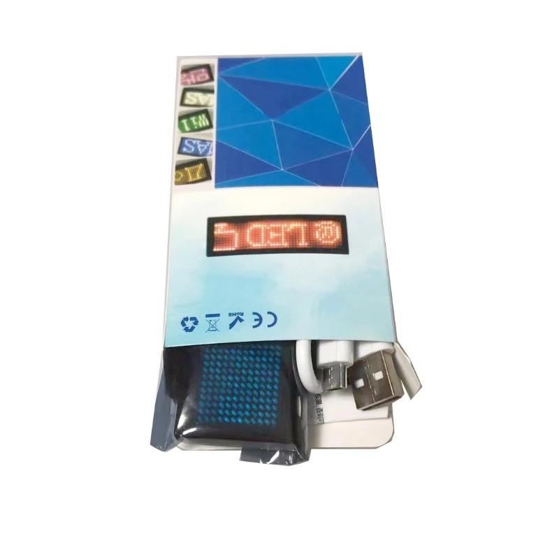 LED Name Badge Magnetic LED Name Plate Scrolling DIY Message Pattern ...