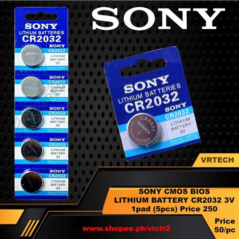 in stock Sony CMOS BIOS Lithium Battery CR2032 3V for Motherboard PC ...