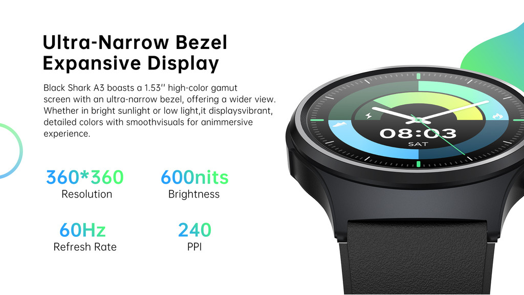 [ New Arrival ] Black Shark Watch A3 Smartwatch | Bluetooth ENC | 3 ATM ...