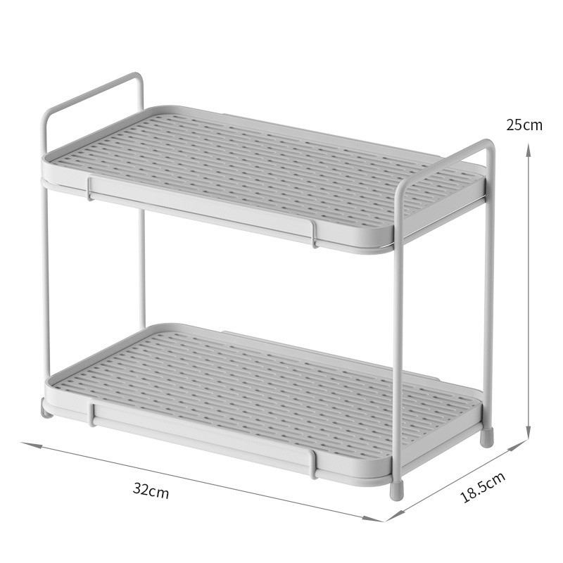 Double Layer Cup Rack Mug Holder Cup Storage Rack Coffee Glass Drainer ...