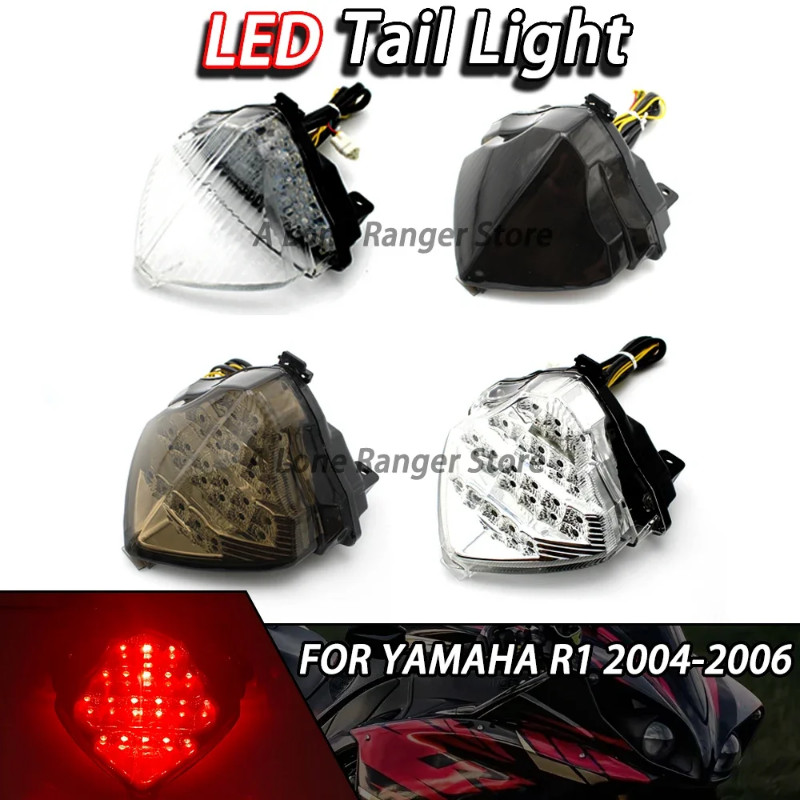 R1 Motorcycle Smoke LED Rear Turn Signal Tail Stop Light Lamp ...