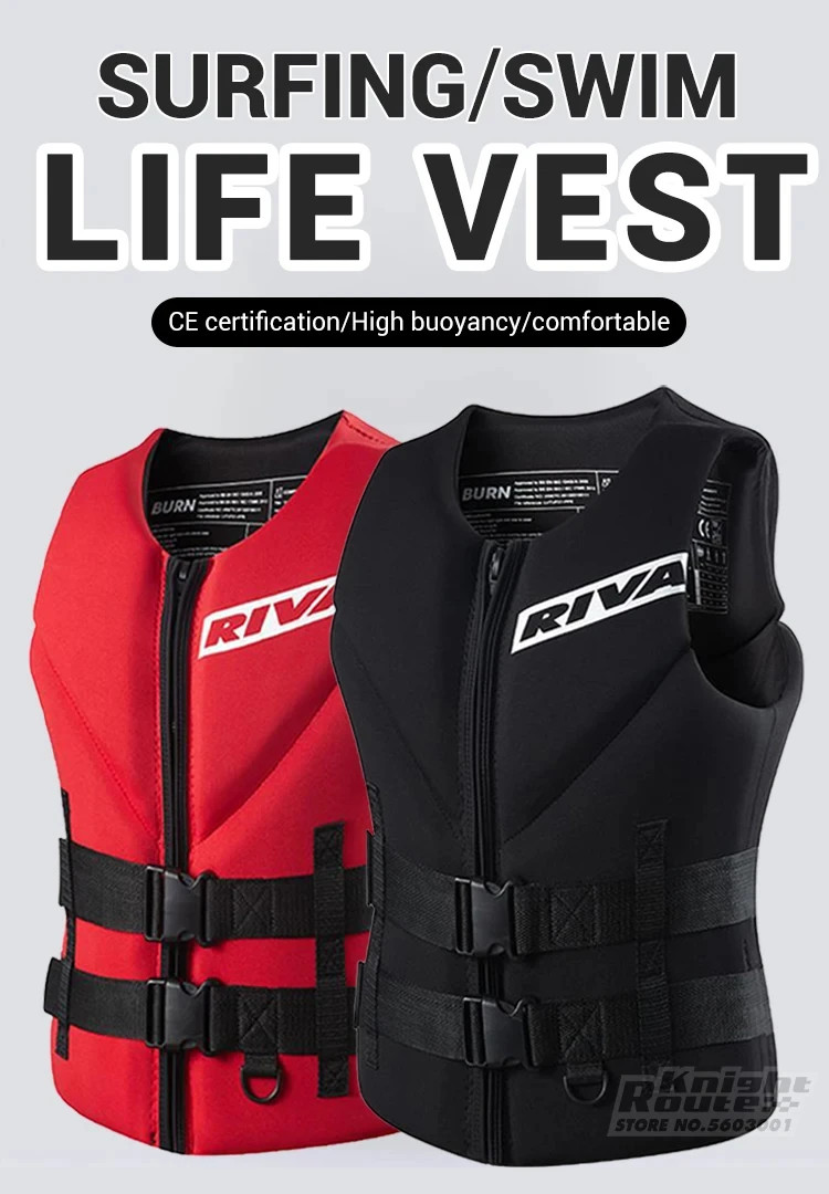 Life Vest Adults Surf Vest Kayak Wakeboard Motorboats Raft Rescue Boat ...