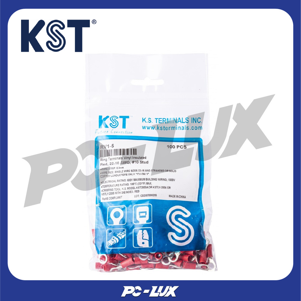 KST Fish Tail Round Covered RV1-5 Red(100pcs) | Shopee Malaysia