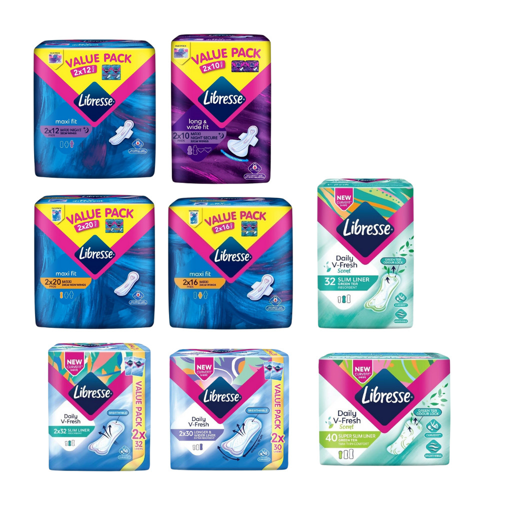 Libresse Maxi Night Wing Feminine Care Sanitary Pad Daily V-Fresh ...