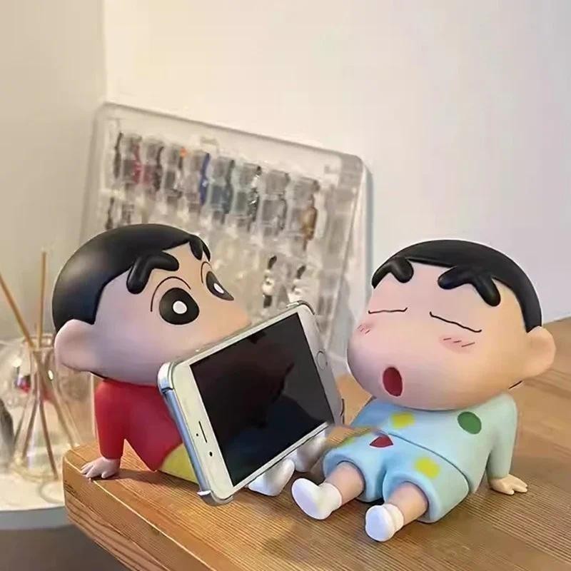 Crayon Shin Chan Phone Stand Anime Figure Gk Leisurely Lying On His ...