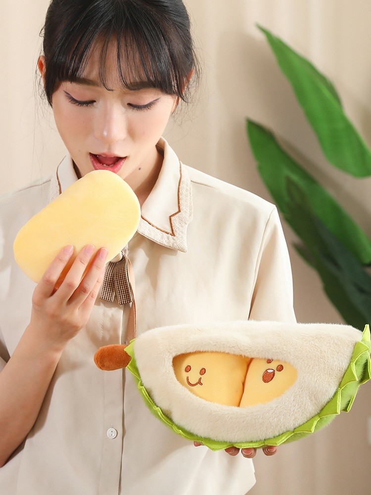 Rytanda Creative Kawaii Durian Plush Toy Fruit Doll Plush Pillow Soft ...