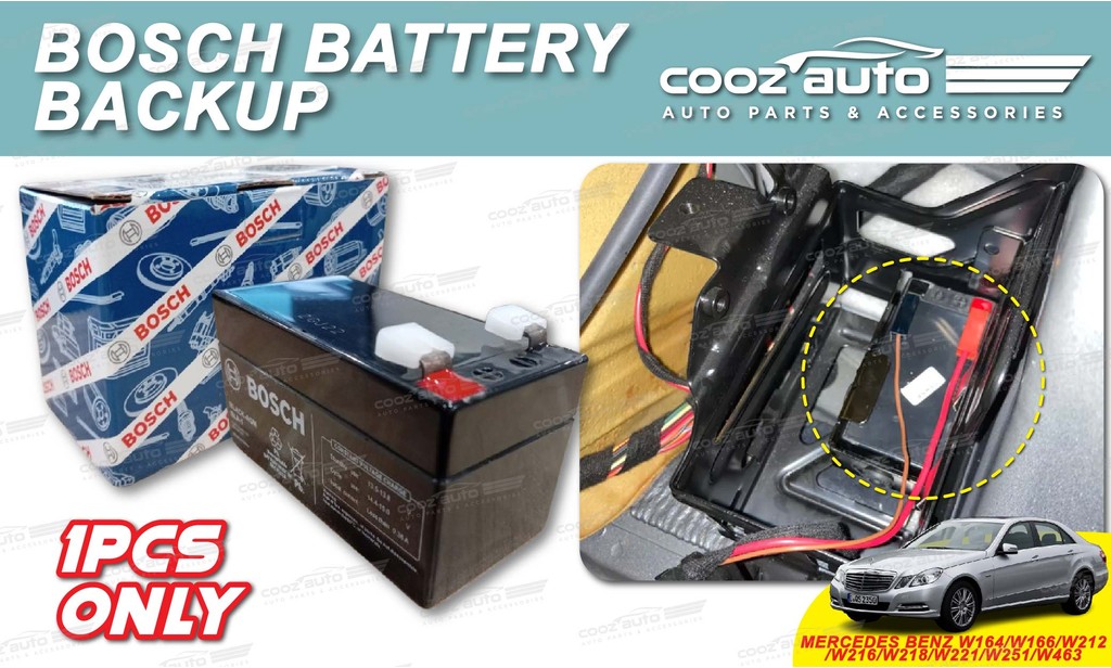 Bosch Auxiliary Battery Backup Battery 12V1 2AH for Mercedes Benz W164 ...
