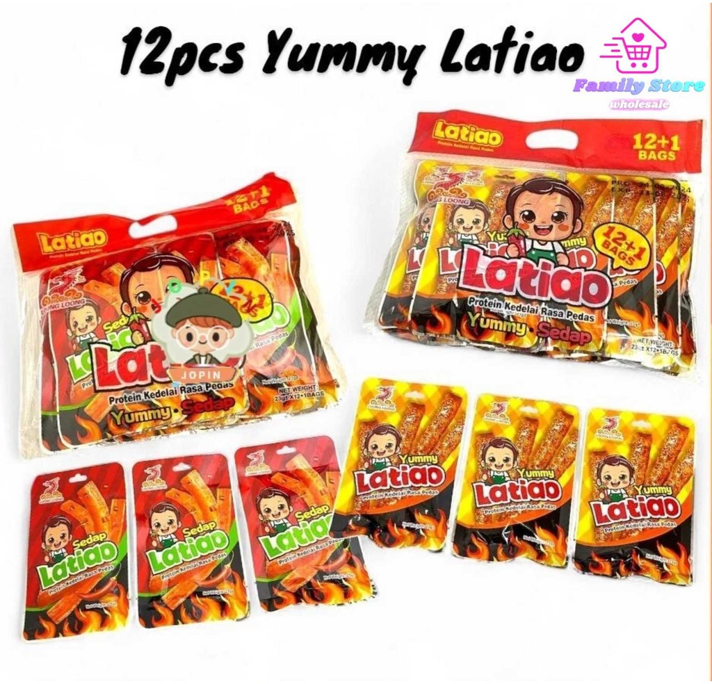Thailand Snack Yummy Latiao/Sedao Latiao Rasa Pedas 12+1PACKS (HALAL ...