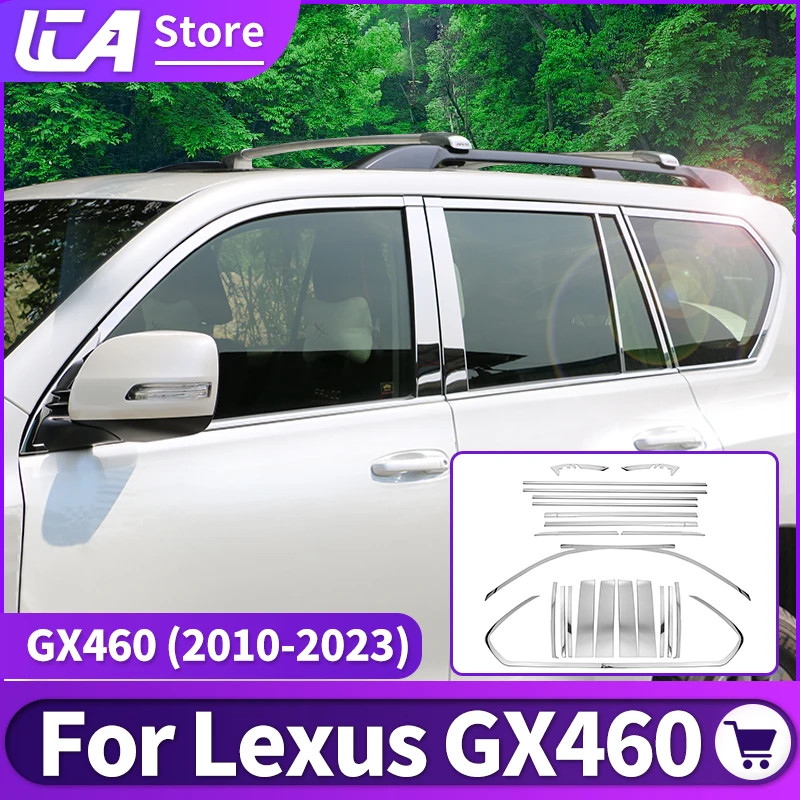 For Lexus GX460 2010-2023 Car window trim strip GX 460 Exterior Chrome ...