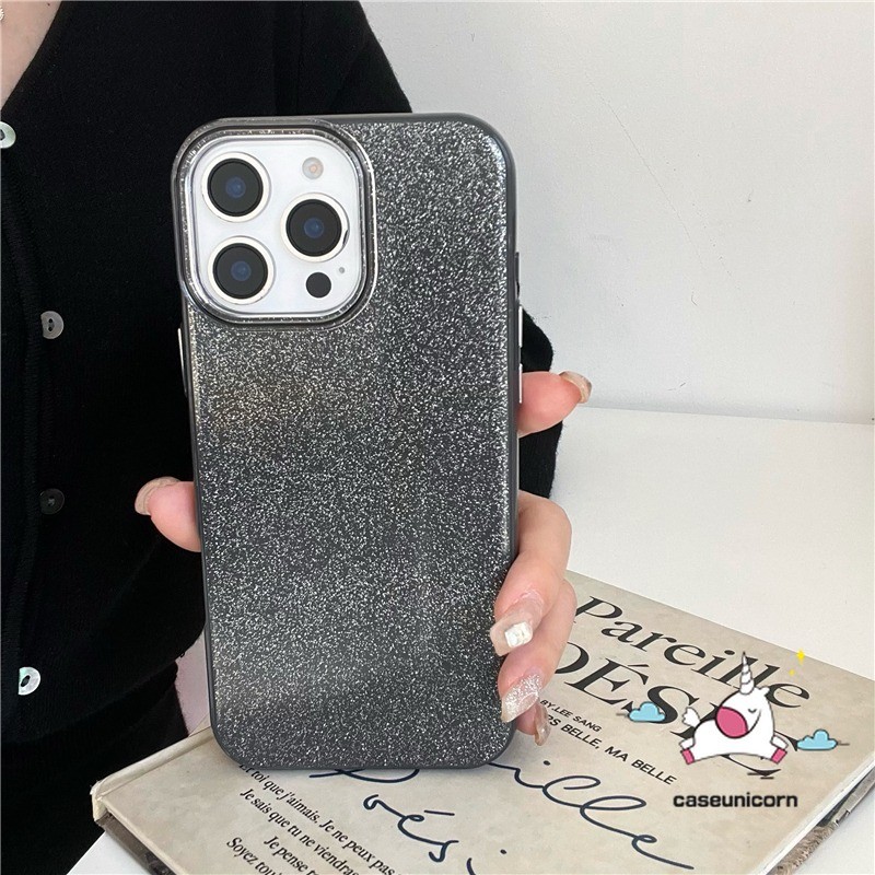 New Candy Solid Color Luxury Glitter Powder Case Compatible for IPhone ...