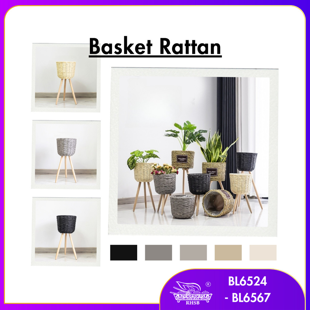 PROMOSI BASKET RATTAN / BAKUL POKOK / PASU BERKAKI / VASE / PASU ...