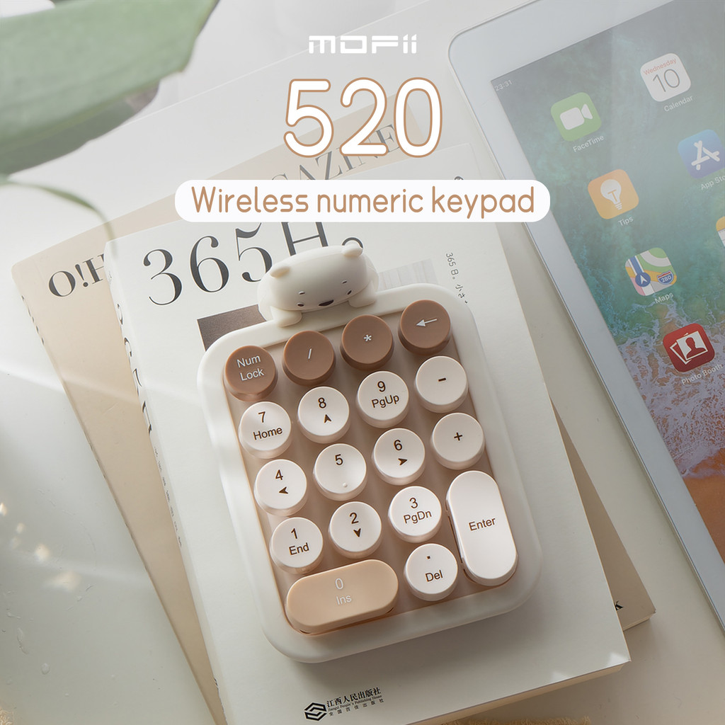 MOFII 520 Small Wireless Numeric Keypad Mini Size Design Bear-shaped ...