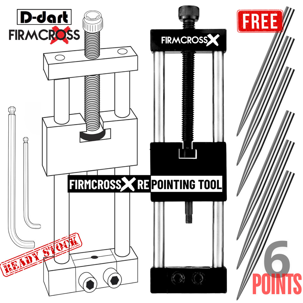 FIRMCROSS CYEELIFE DARTS REPOINTING TOOL- RE POINTER CHANGER STEEL ...