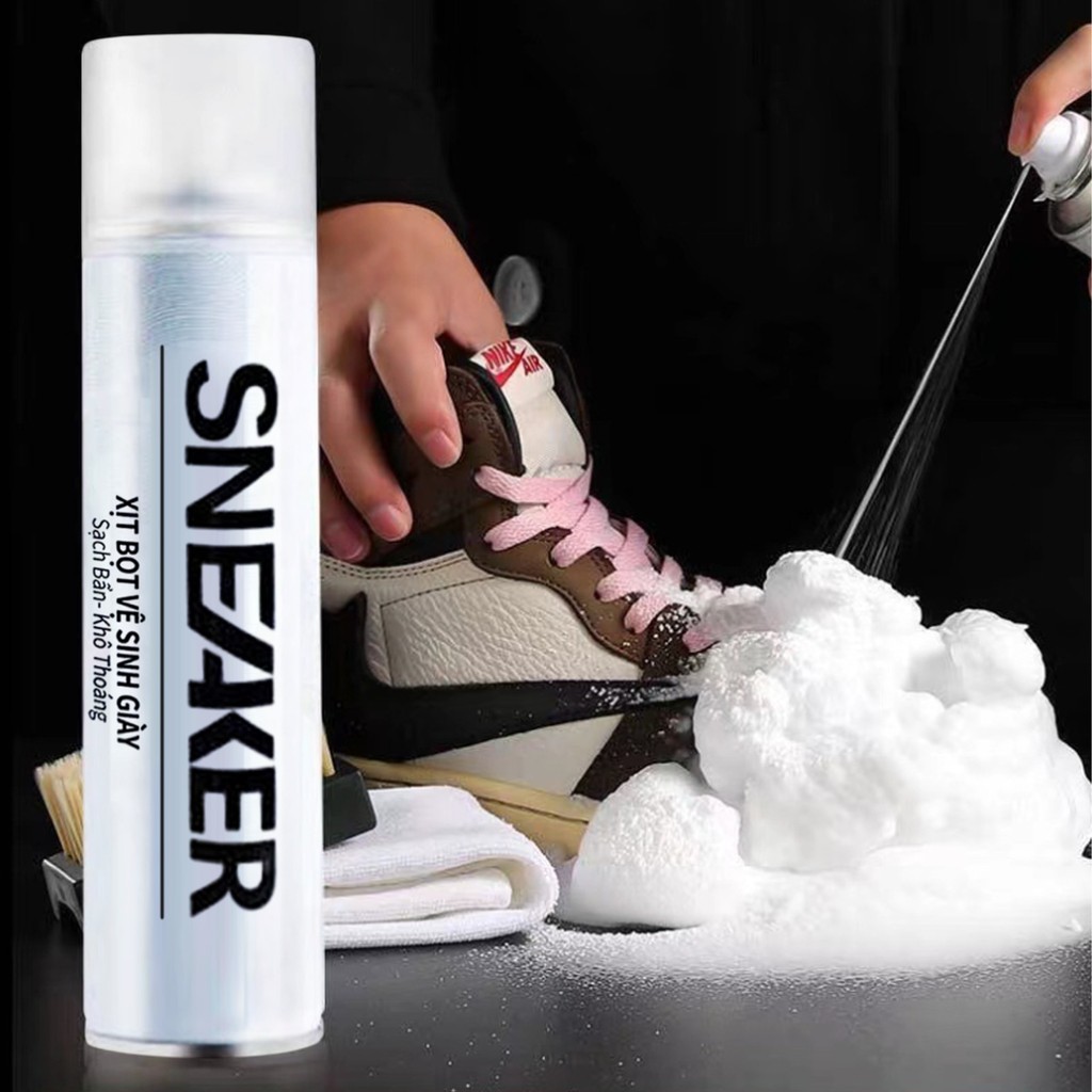 MA Home Sneaker Foam Cleaner White Shoe Wash Dry Spray Shoe Care ...