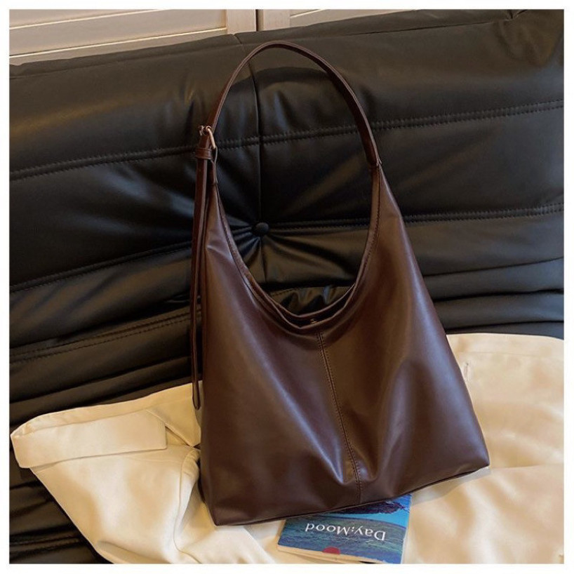 2024 Niche Design Vintage Shoulder Bag Women Fashion PU Leather Handbag Large Capacity Casual ...