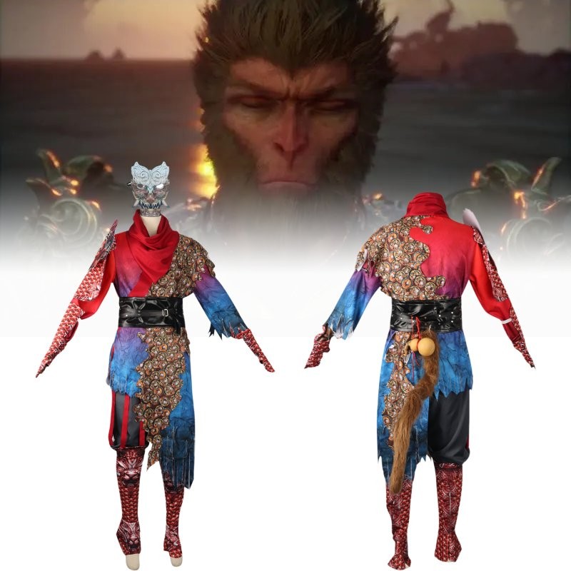 Vintage Style Black Myth Wukong Cosplay Costume Elegant Sun Wukong ...