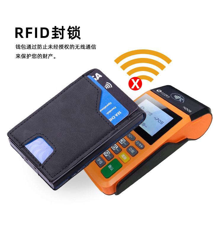 New Card Holders Automatic Push pull Card Bag RFID Aluminum Alloy Men ...
