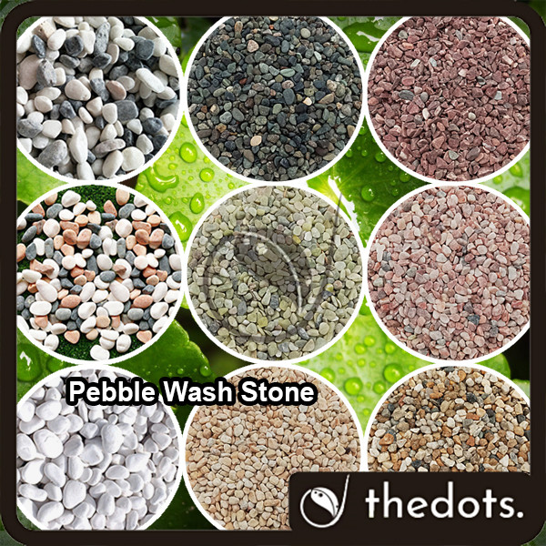 1kg Pebble Wash Stone Wall Decor Stone 5mm 10mm / Batu Sungai Hiasan ...