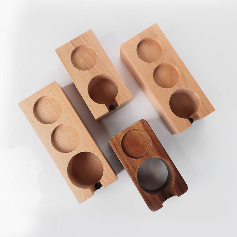 Coffee handle storage rack//// Solid Wood Coffee Press Powder Seat ...