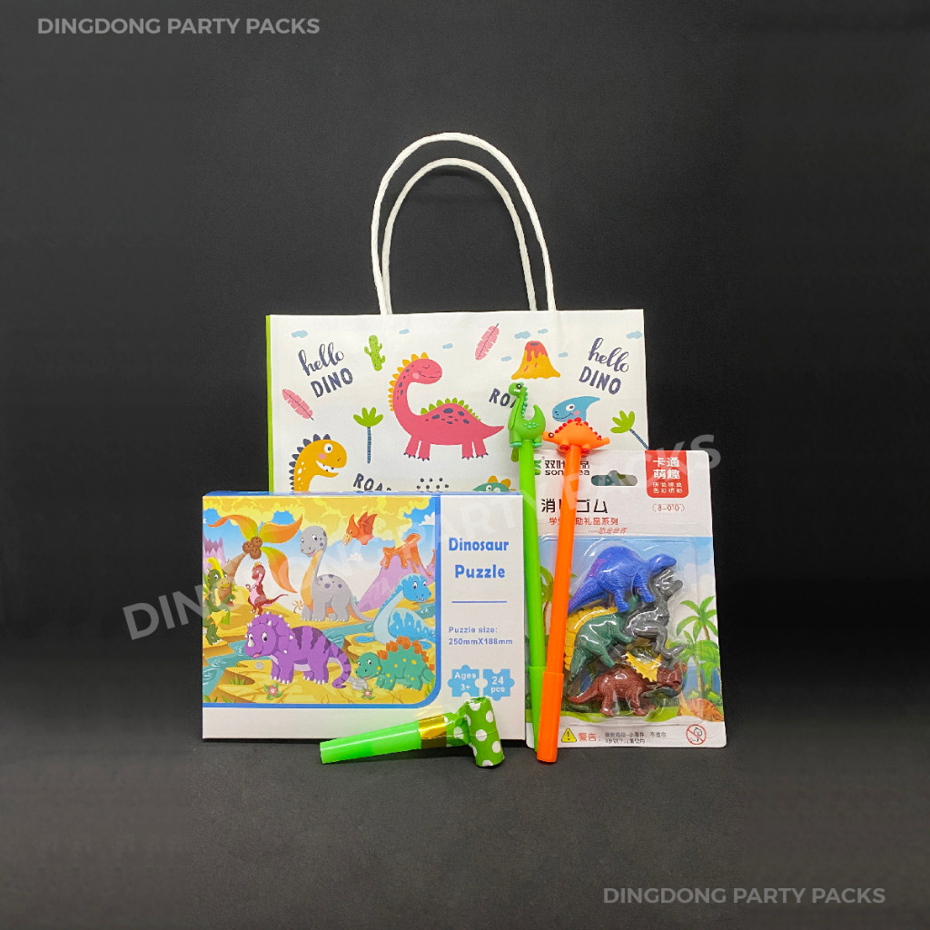 in stock Ready Stock Dinosaur Theme Birthday Party Pack / Goodie Bag ...