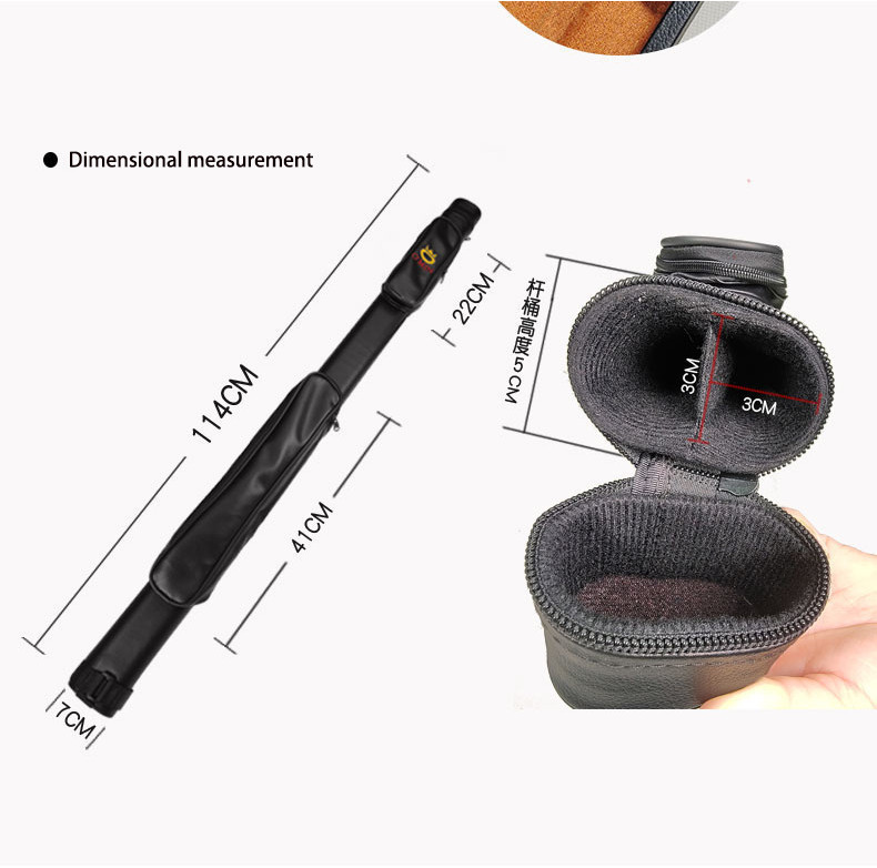 Billiard Cue Box Billiard Cue Bag Soft Bag Professional Snooker Double ...