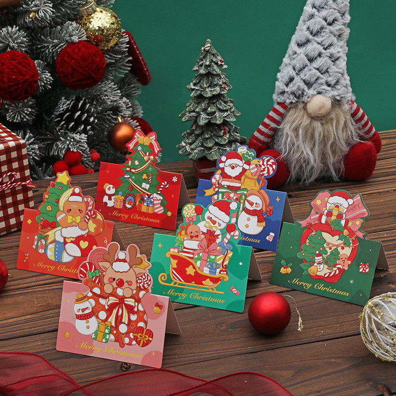 2025 New Retro Christmas Card Head Gift Card Gift Card for Flower Shop ...