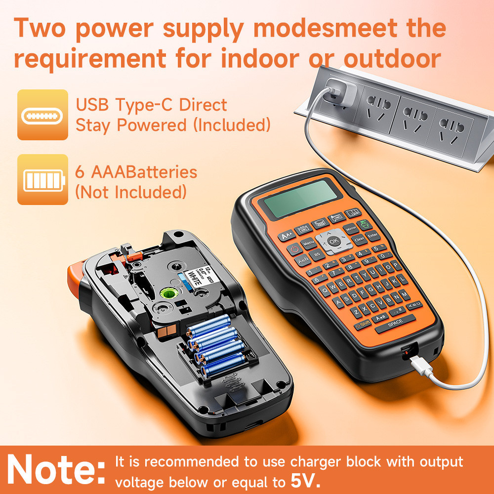 E1000 PRO Portable Printer Label Maker Tze-231 Tape Keyboard Printer ...