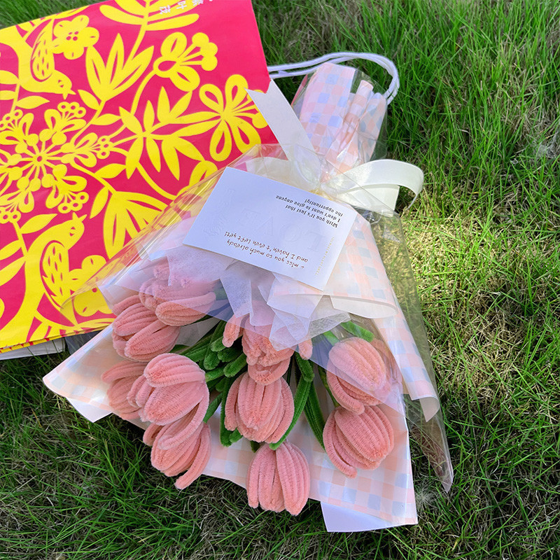 CreativeTwisted Stick Bouquet Handmade Finished Flower Student ...