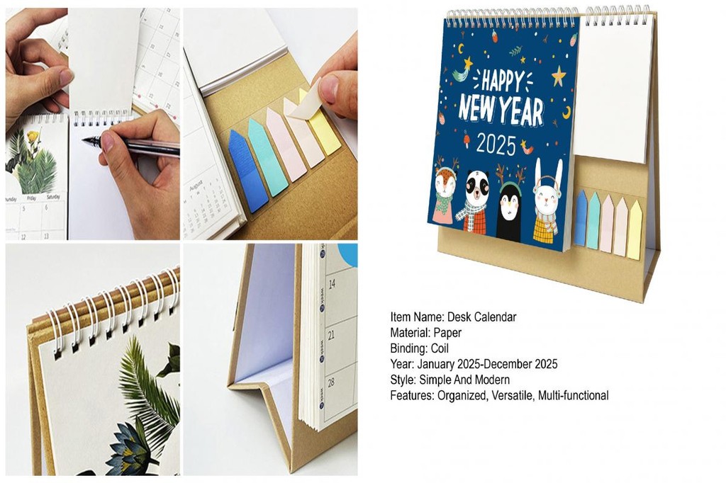 Personal Time Management Calendar Stylish Desk Planner 2025 Desk ...