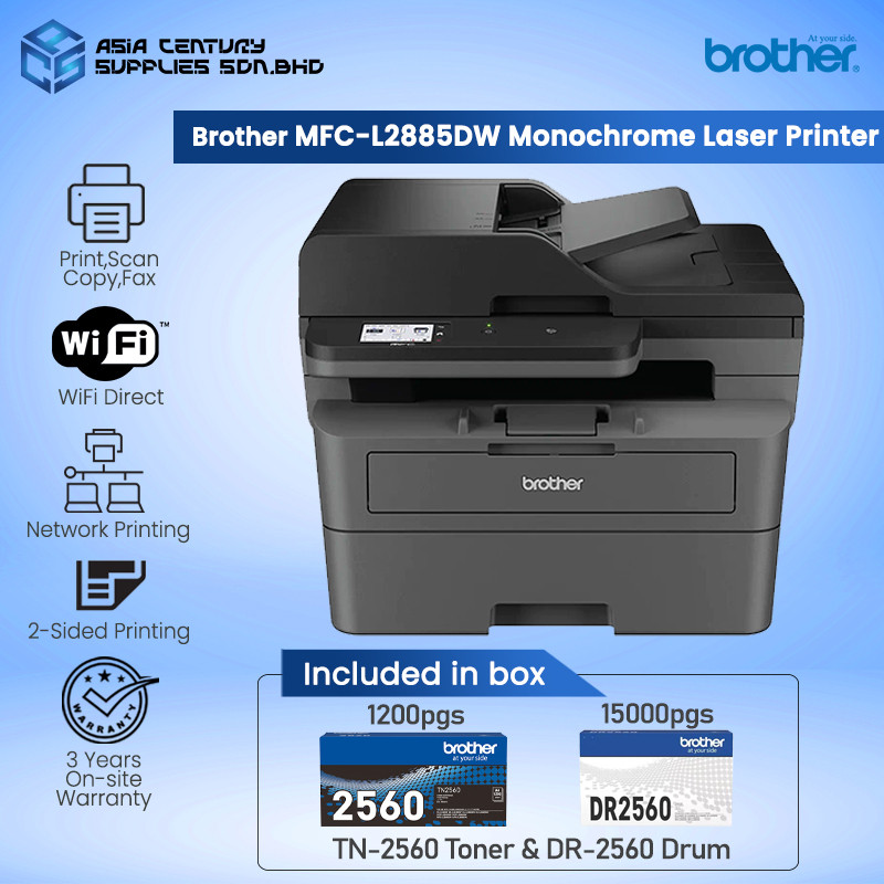 Brother MFC-L2885DW All in One Mono Laser Printer / Auto Duplex Print ...