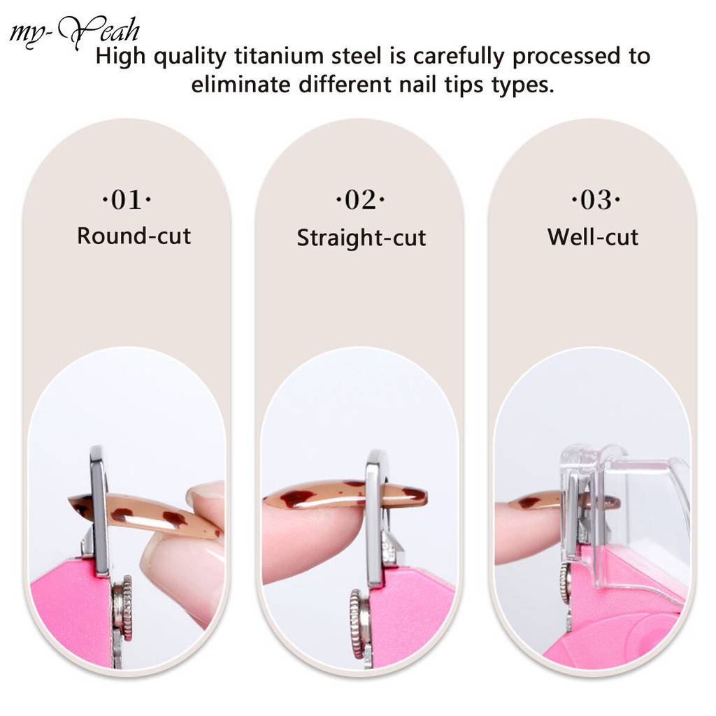 Myyeah Fake Nail Clippers U-shaped Adjustable Fake Nail Cutter Trimmer ...