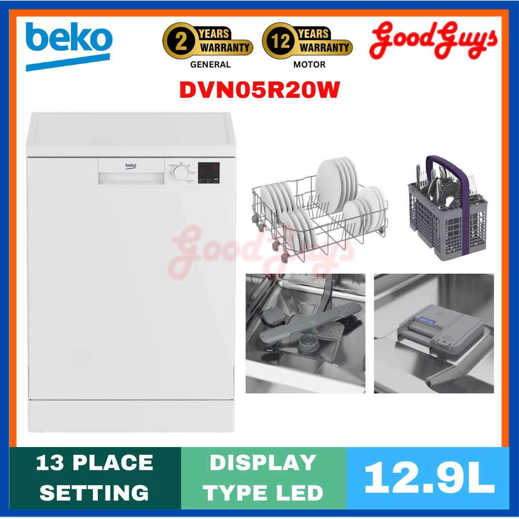 [Seller's Own Fleet] Beko DVN05R20W Freestanding Dishwasher 13 Place ...