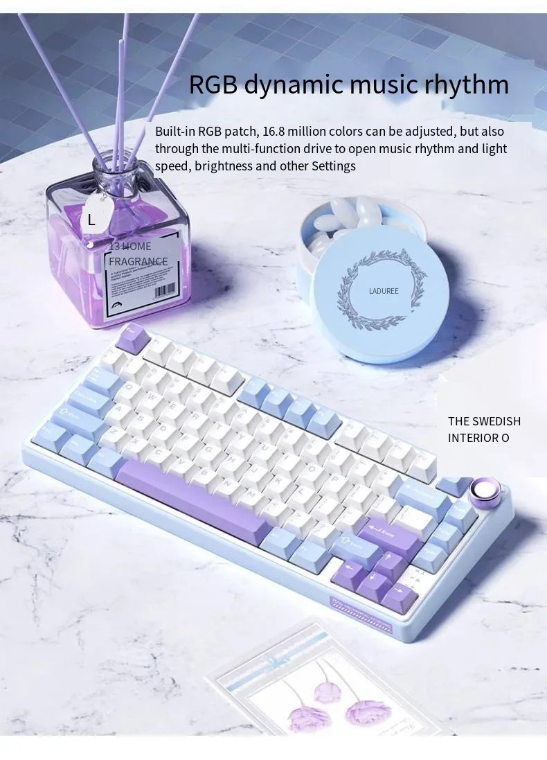 Royal Kludge R75 Gasket Wireless Gamer Keyboard 75% Custom 3 Mode RGB ...