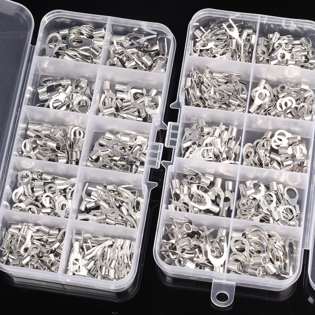 320Pcs Non-Insulated U/O Shaped Wire Connector Boxed Crimp Terminal ...