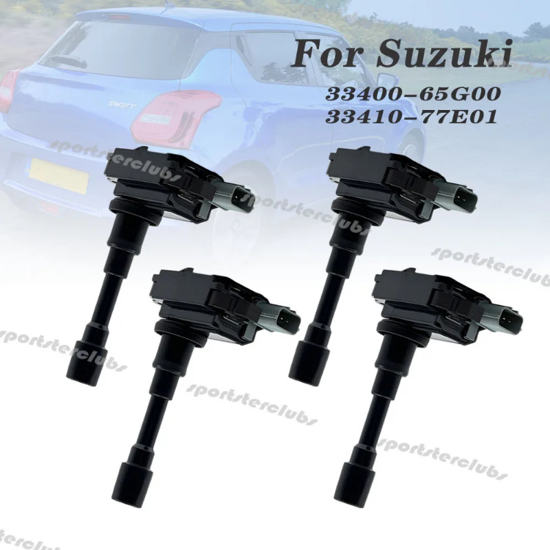 4 PCS Ignition Coil Spark Plug Caps For Suzuki Swift SX4 Esteem Carry ...