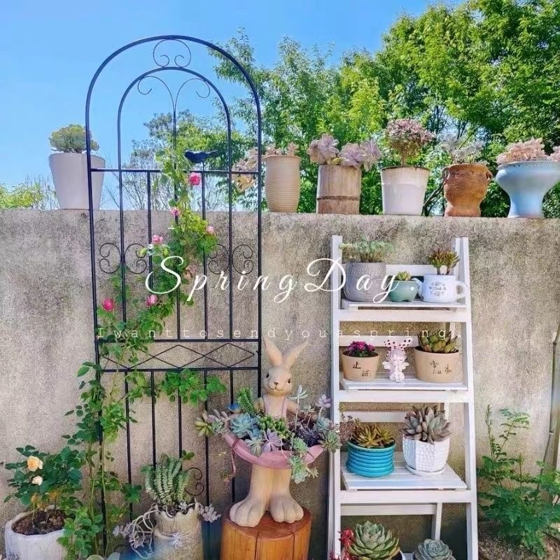 Vine Climbing Frame, Garden Decorative Fence, Outdoor Wrought Iron ...
