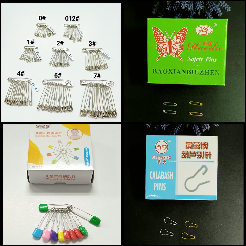 Pin Keselamatan/ Pin Baju/ Pin Hijab/ Pin Labu/ Magic Pin/ Pear Pin ...