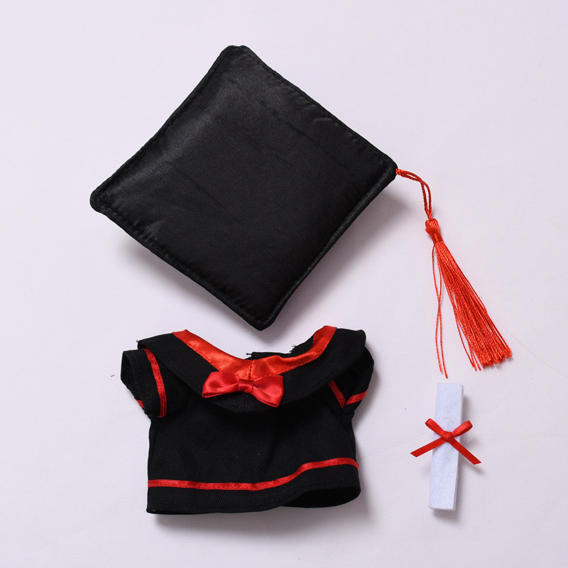LABUBU V1/V2/V3 17cm Plush Doll Pendant Baby Clothes Graduation ...