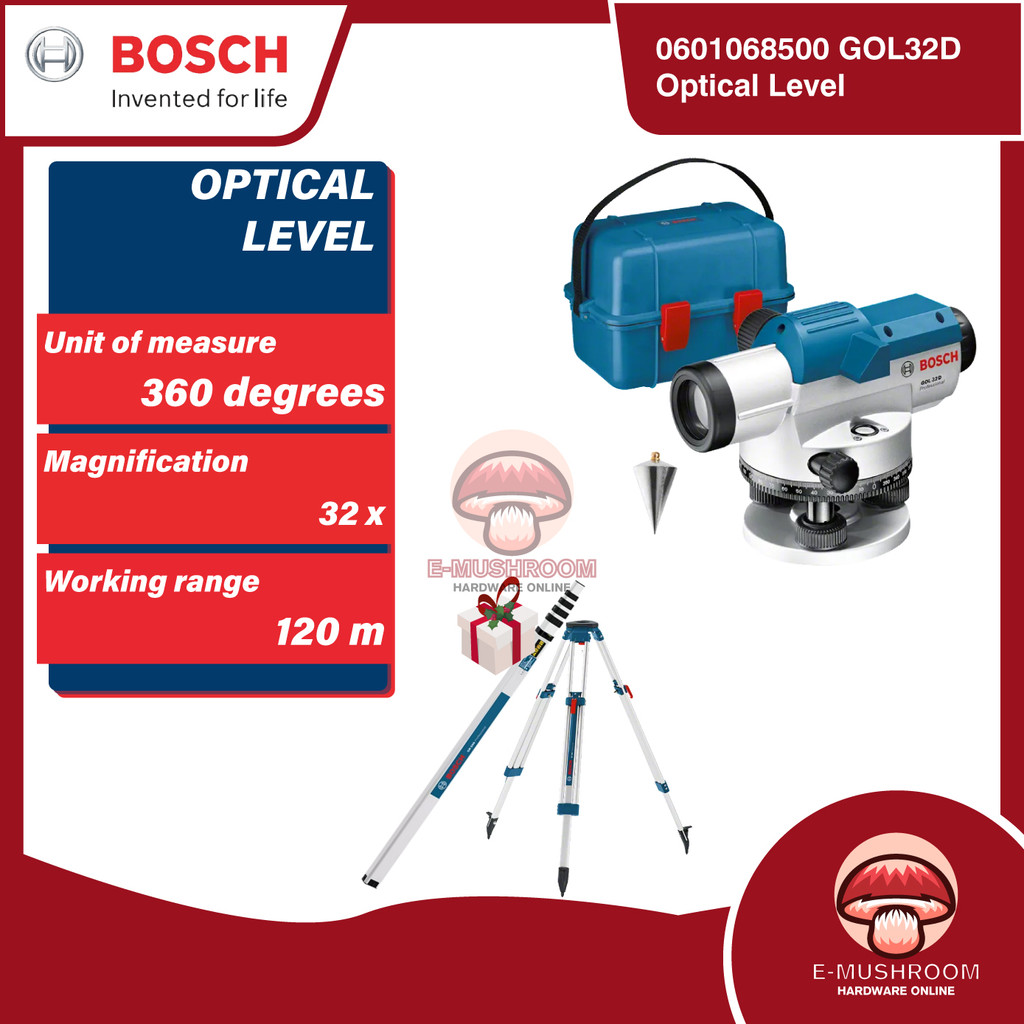 Bosch GOL 32 D Professional Optical Level Free BT160 Tripod Stand ...