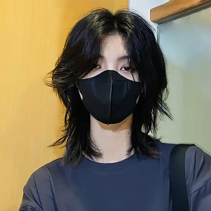 Wolf Tail Men With Long Hair, Japanese Boys With Mullet Head, Half-tied ...