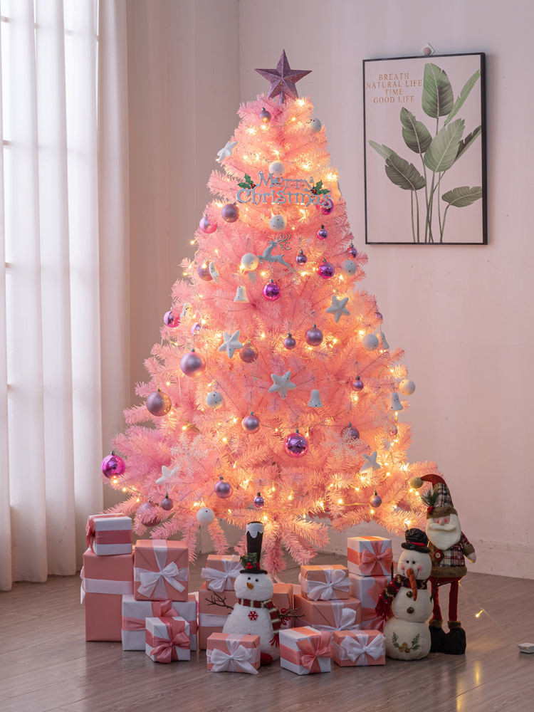Beige Christmas Tree Package Home Cherry Blossom Gradient Christmas ...