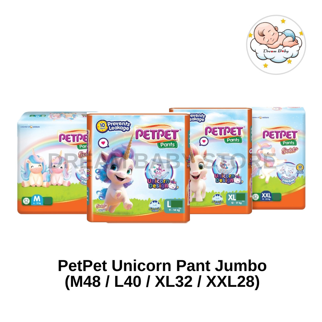 PETPET Pants Gold+ Unicorn Jumbo Pack - M48/L40/XL32/XXL28 (1 Pack) | Shopee Malaysia
